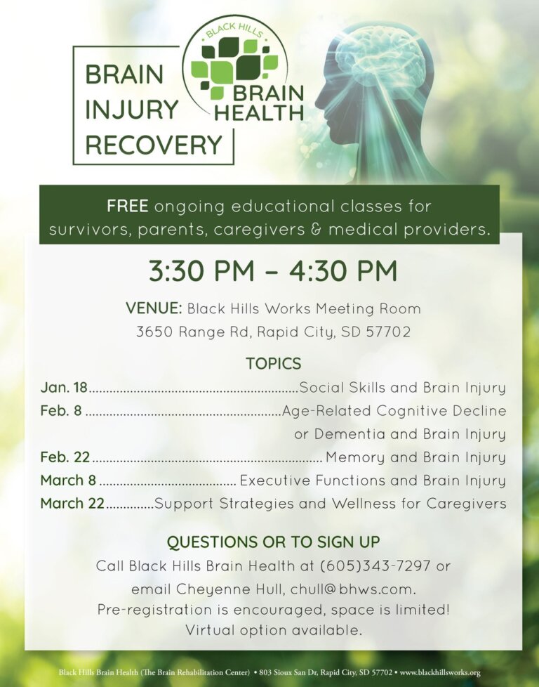 Brain Injury Recovery Class - Black Hills Works